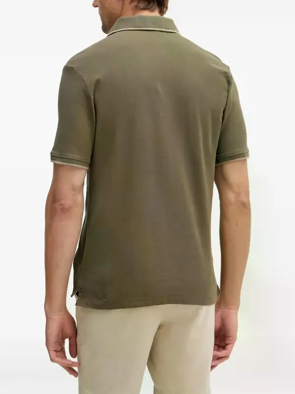 BLAUER. Logo-patch Piqué Polo Shirt