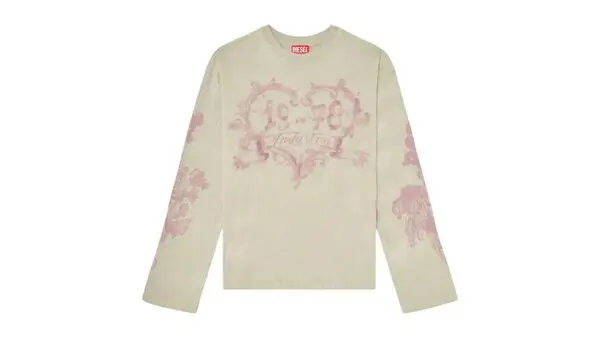 DIESEL® Long Sleeve T-shirt With Graphic Print