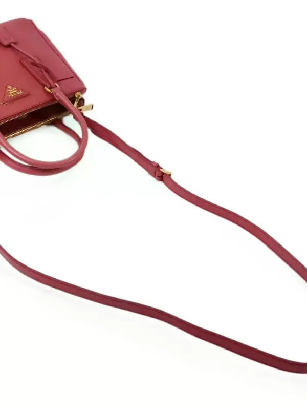 Prada Logo-detail Leather Two-way Handbag