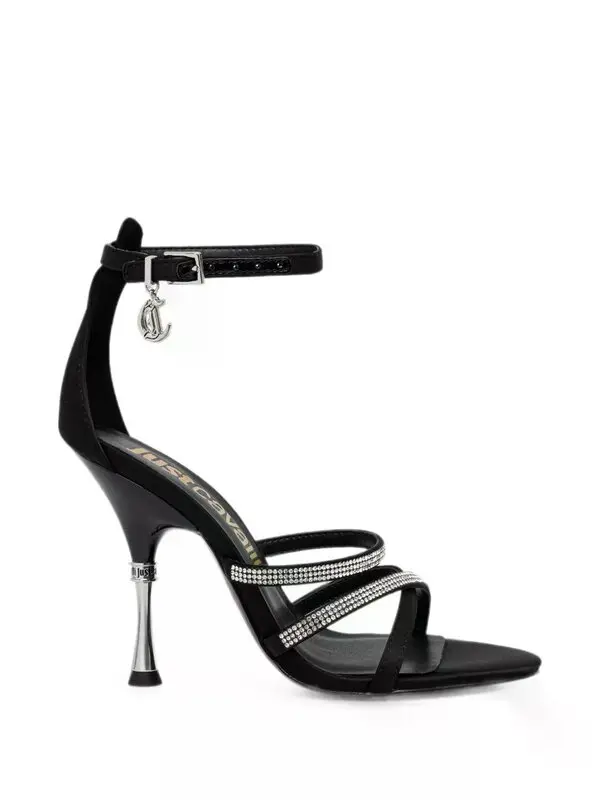 Just Cavalli Crystal-embellished Buckle-fastening Sandals - Black