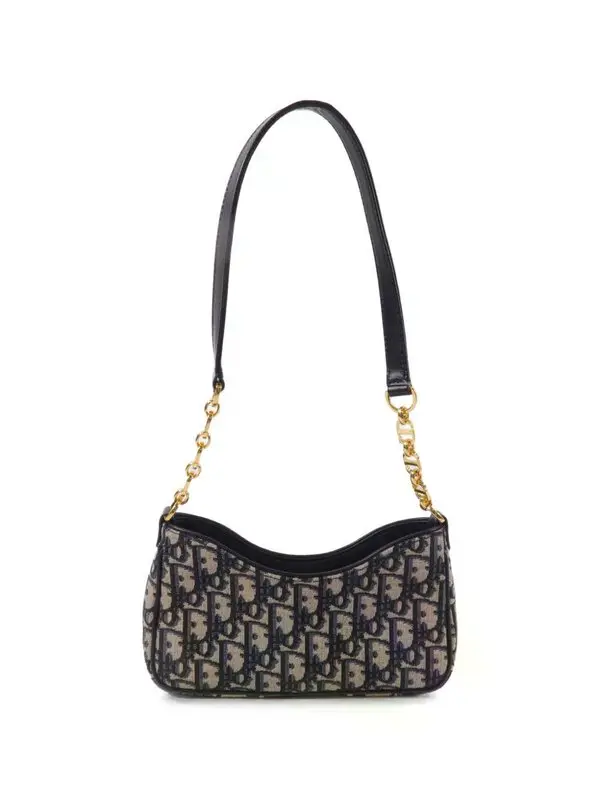 Dior 30 Montaigne Oblique Canvas Shoulder Bag - Blue