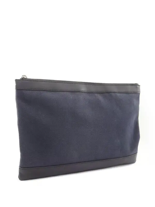 Balenciaga 2000s Navy Clip Clutch Bag