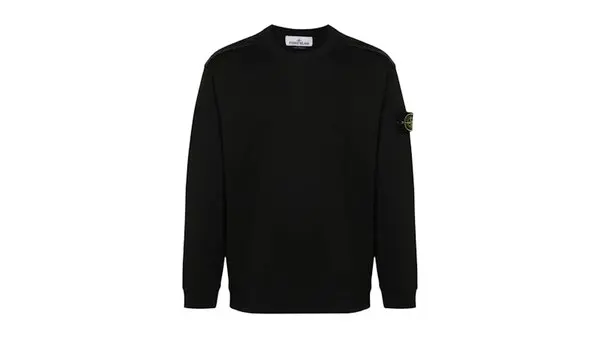Stone Island 6100057 Heavy Cotton Crewneck Sweatshirt - Black