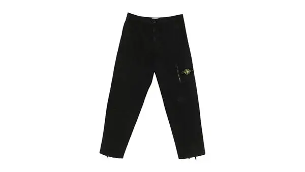Stone Island 3100115 Loose Fit Cargo With Zip And Pockets Trousers - Black