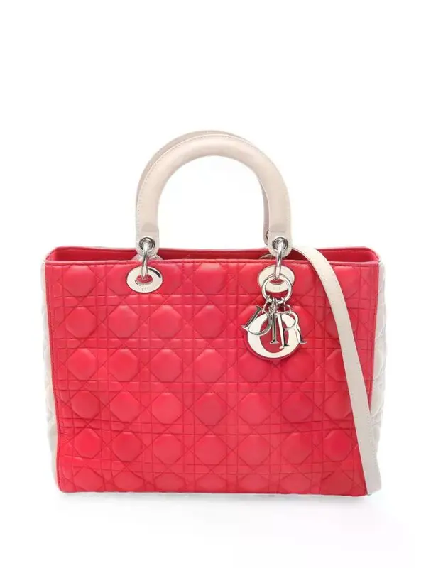 Dior Large 2000s Lady Cannage Handbag - Pink