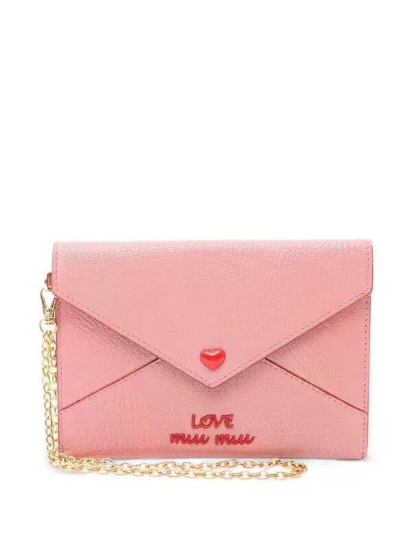 Miu Miu 2010s Madras Love Chain-strap Wallet