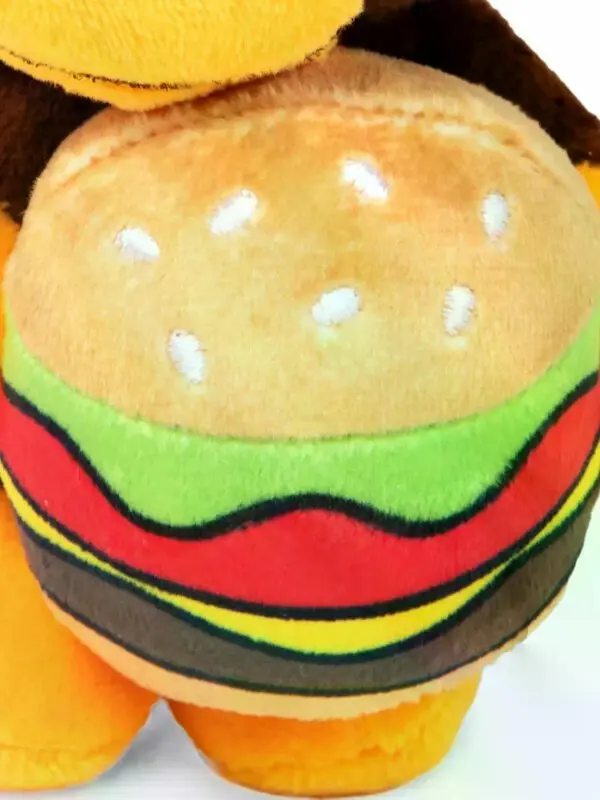 A BATHING APE Burger-detail Plush Keychain