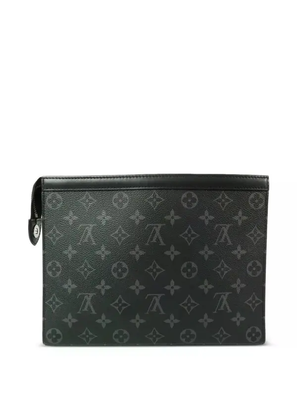 LOUIS VUITTON Pochette Voyage Monogram Eclipse Clutch Bag