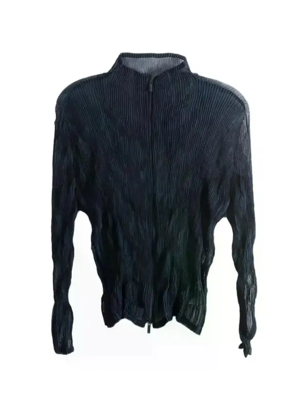 Issey Miyake Chiffon Twist 1 Pleated Cardigan - Blue