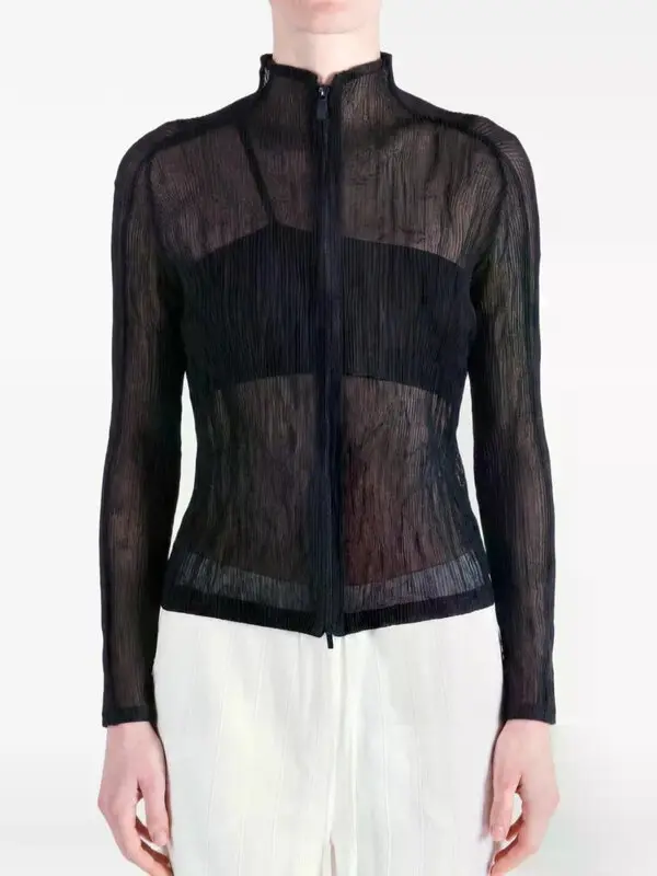 Issey Miyake Chiffon Twist 1 Pleated Cardigan