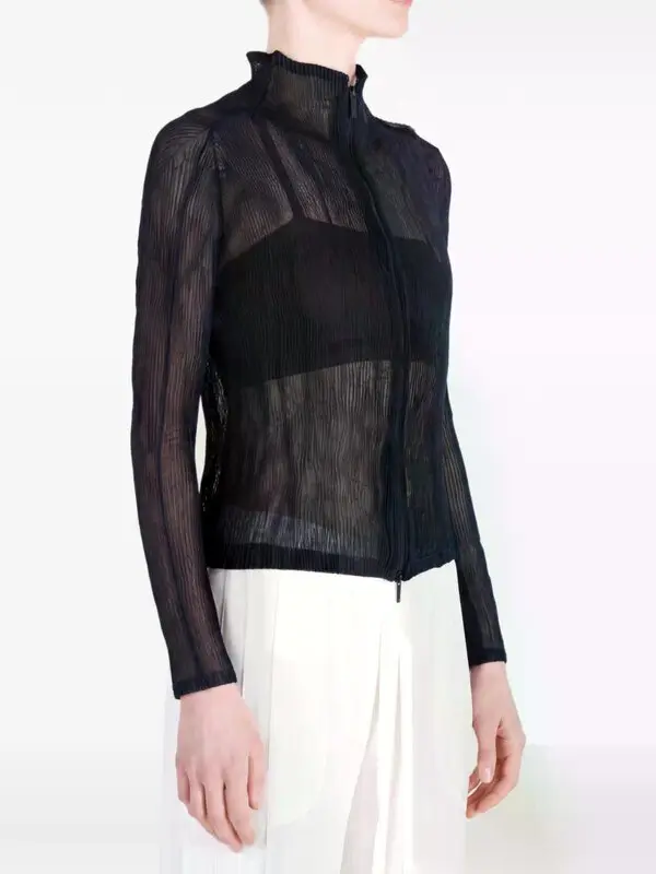 Issey Miyake Chiffon Twist 1 Pleated Cardigan