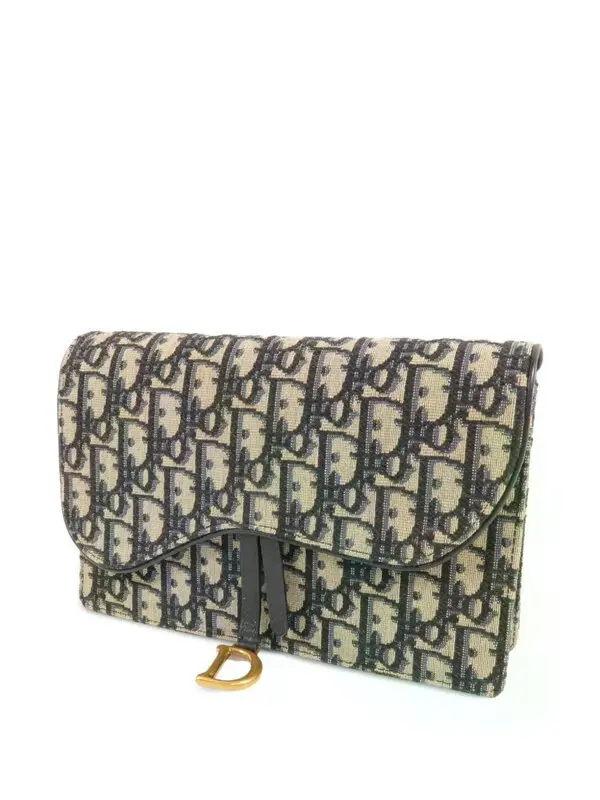 Dior Saddle Oblique Shoulder Bag - Neutrals