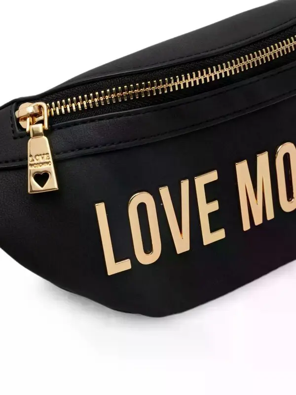 Moschino Logo Lettering Belt Bag - Black