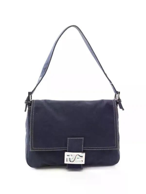 Fendi 2000s Mamma Baguette Shoulder Bag - Blue