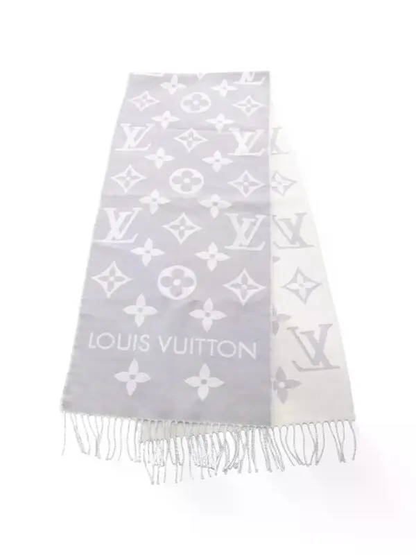 LOUIS VUITTON Essential Fringed Scarf - Grey
