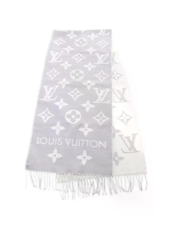 LOUIS VUITTON Essential Fringed Scarf - Grey
