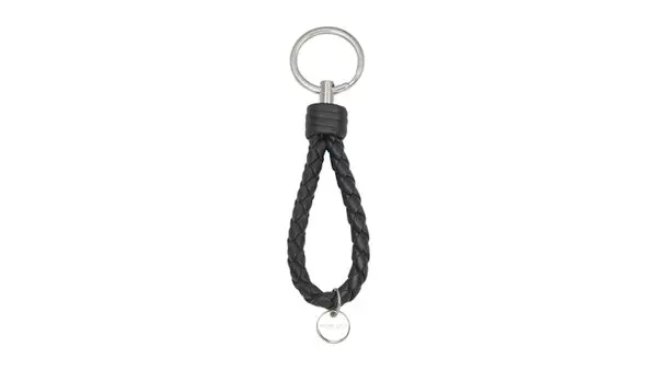 Bottega Veneta Intrecciato Logo Tag Keyring