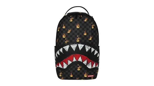 SPRAYGROUND Super Hot Fire Sharks In Paris Backpack
