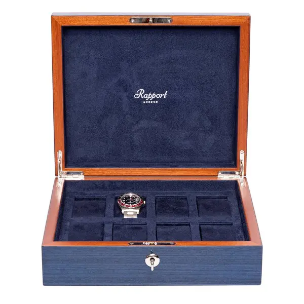 RAPPORT LONDON Heritage Chroma Eight Watch Box - Blue