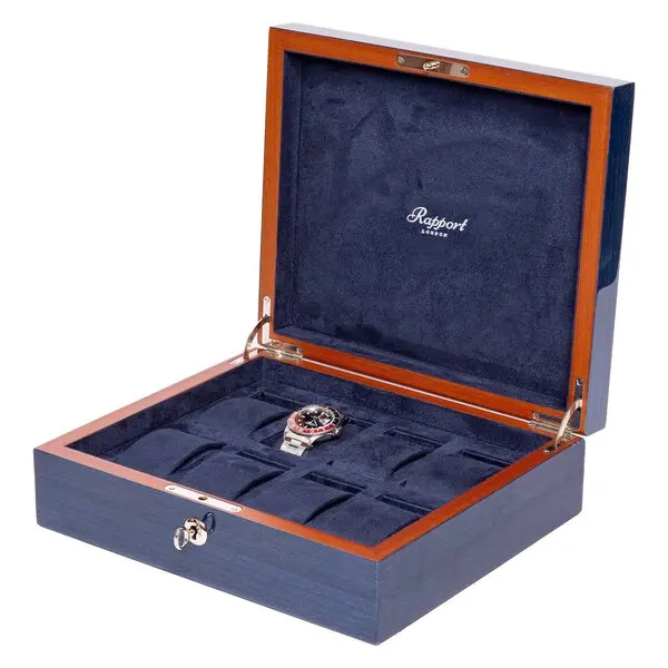 RAPPORT LONDON Heritage Chroma Eight Watch Box - Blue