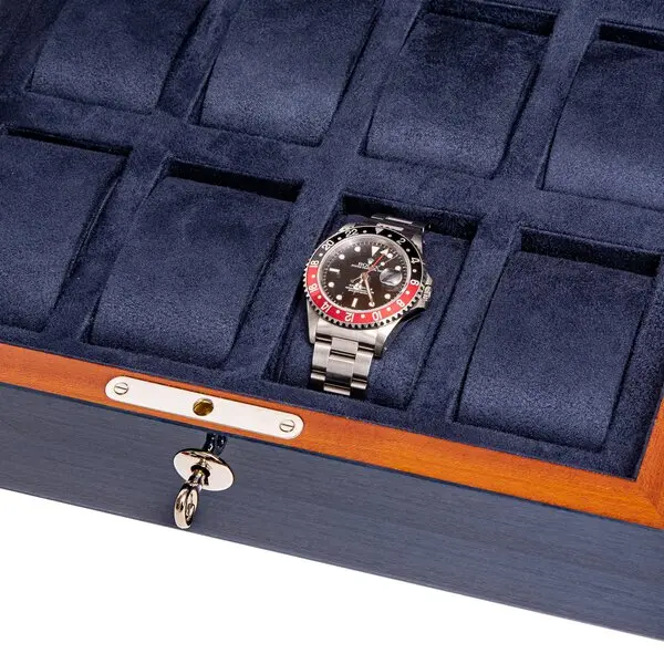 RAPPORT LONDON Heritage Chroma Eight Watch Box - Blue