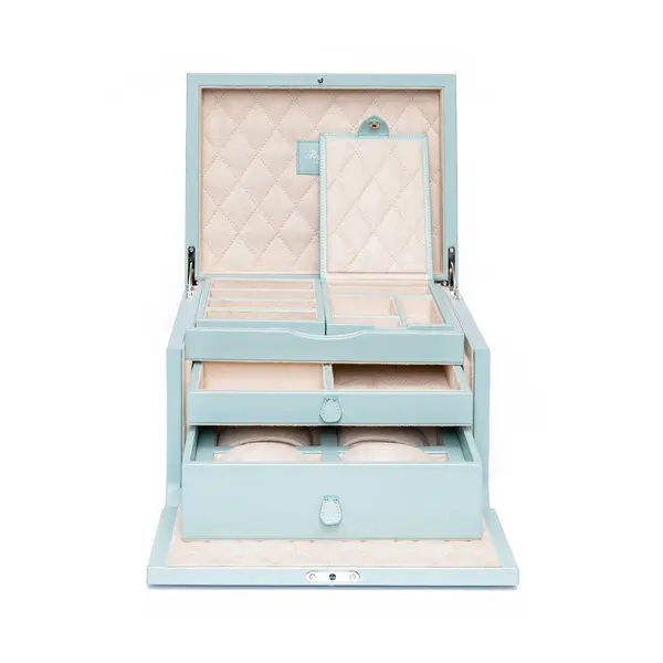 RAPPORT LONDON Victoria Large Jewellery Box - Turquoise