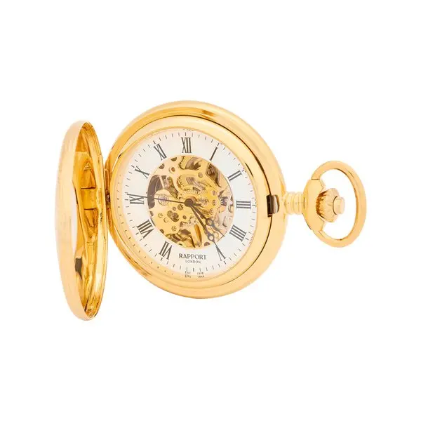 RAPPORT LONDON Mechanical Half Hunter Pocket Watch - Gold