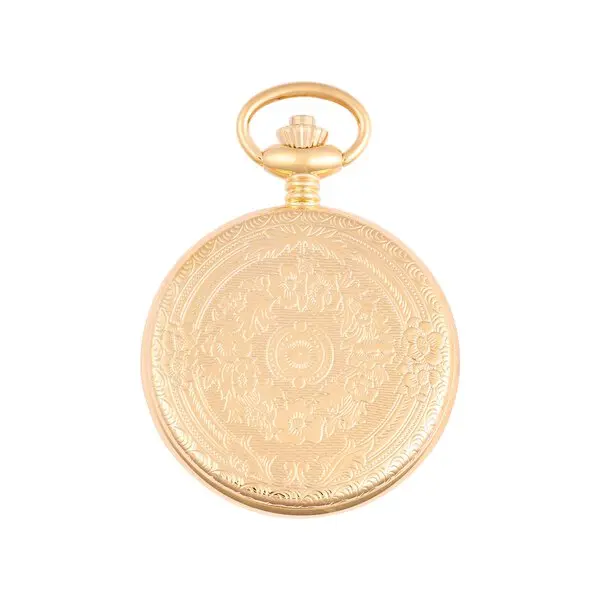 RAPPORT LONDON Mechanical Half Hunter Pocket Watch With Skeleton Movement And Engraved Case