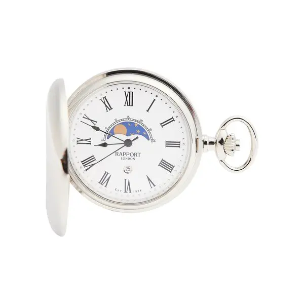 RAPPORT LONDON Half Hunter Pocket Watch - Silver