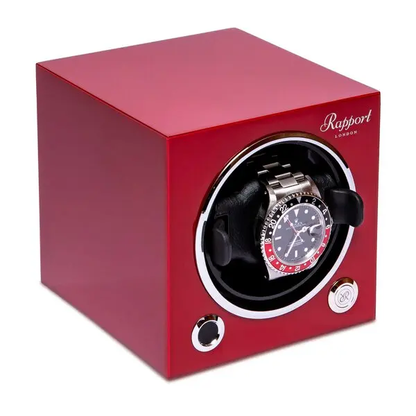 RAPPORT LONDON Evolution Mkiii" Single Watch Winder - Crimson Red