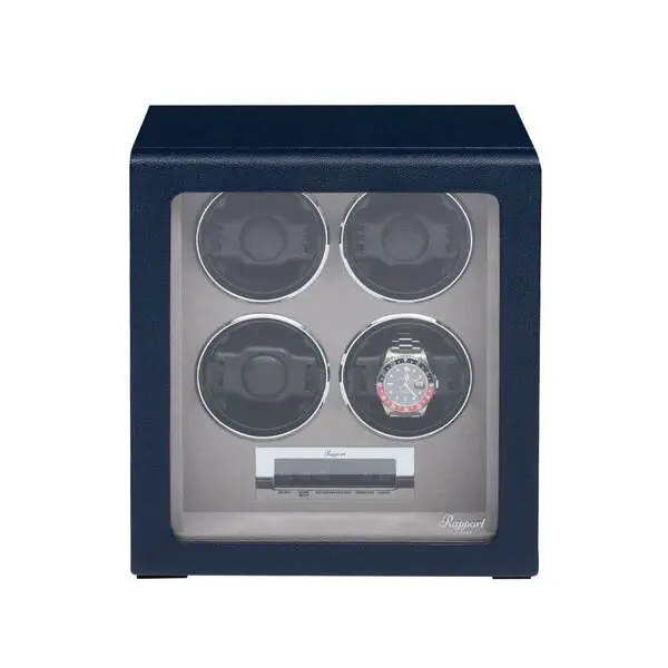 RAPPORT LONDON Quantum Quad Watch Winder - Navy