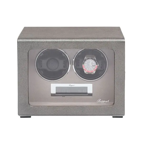 RAPPORT LONDON Quantum Duo Watch Winder - Silver