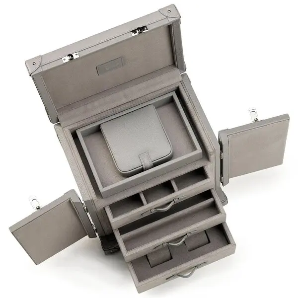 RAPPORTLONDON Deluxe Jewellery Trunk In Grained Leather