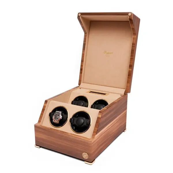RAPPORT LONDON Perpetua Iii Quad Watch Winder - Walnut