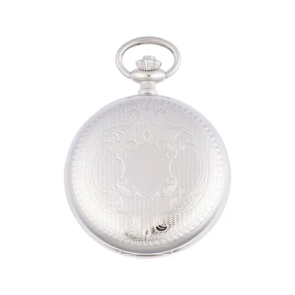 RAPPORT LONDON Mechanical Full Hunter Pocket Watch - Silver