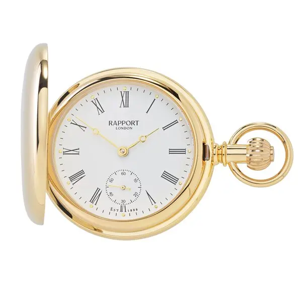 RAPPORT LONDON Mechanical Double Hunter Pocket Watch - Gold