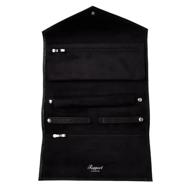 RAPPORT LONDON Jewellery Roll In Grained Leather