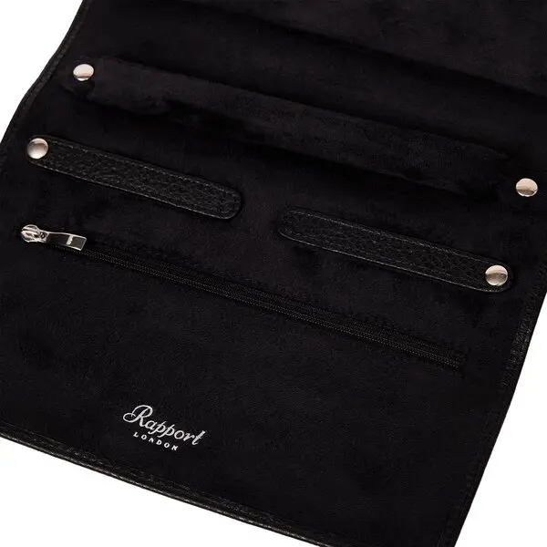 RAPPORT LONDON Jewellery Roll In Grained Leather