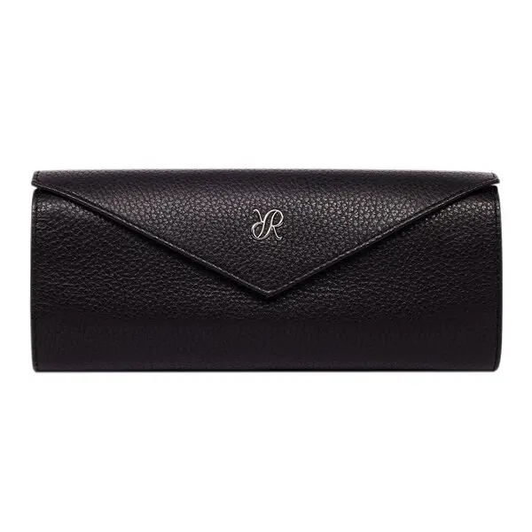 RAPPORT LONDON Jewellery Roll In Grained Leather - Black