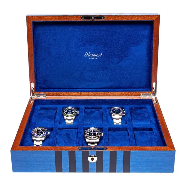 RAPPORT LONDON Labyrinth Ten Watch Box - Blue