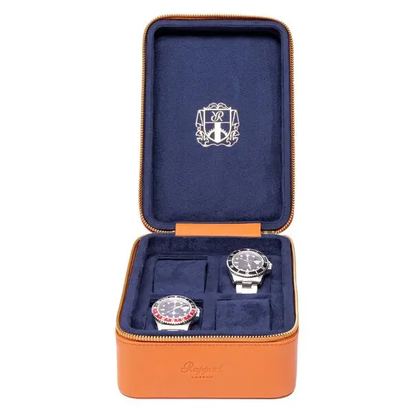 RAPPORT LONDON Hyde Park Four Watch Zip Case - Tan