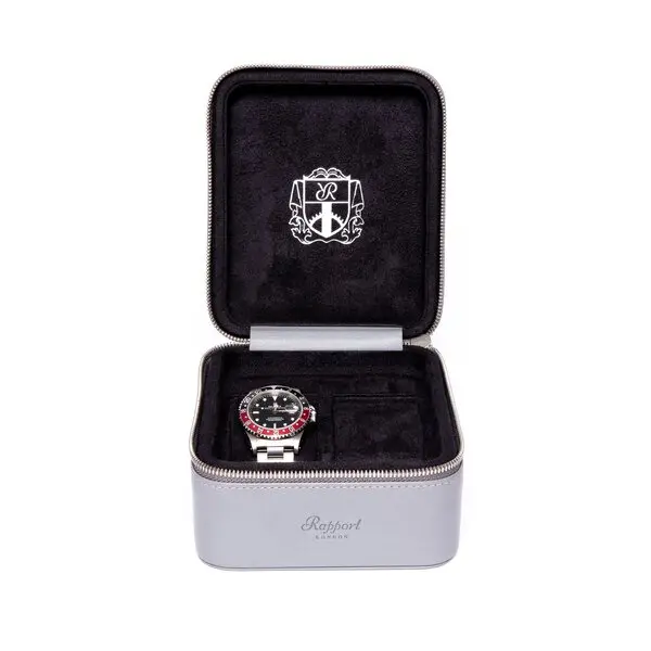 RAPPORT LONDON Hyde Park Two Watch Zip Case - Grey
