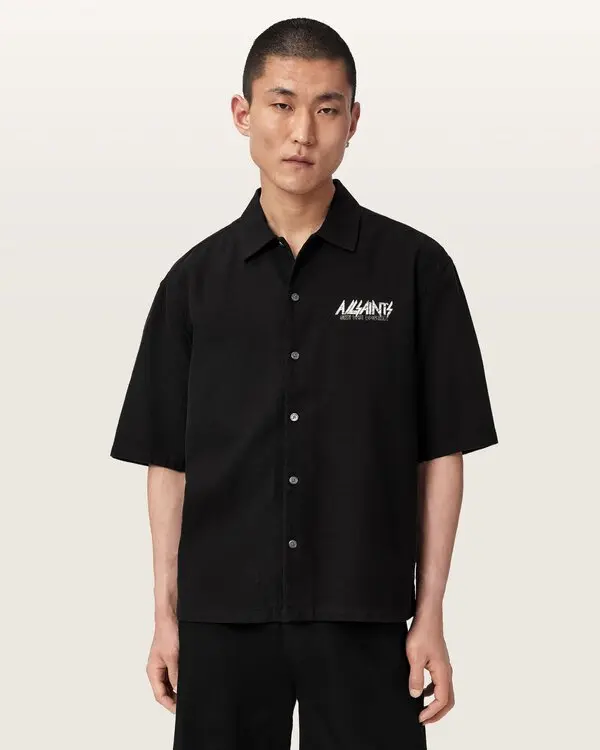 ALLSAINTS Synth Short Sleeve Oversized Shirt