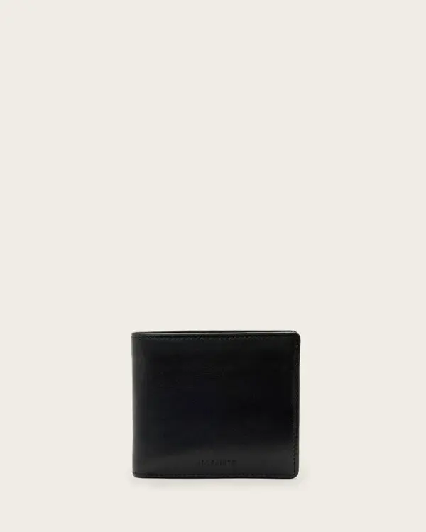 ALLSAINTS Delph Bi-fold Leather Wallet - Black