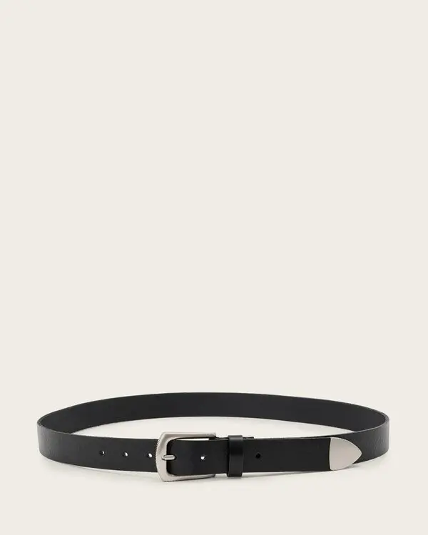 ALLSAINTS Teo Slim Leather Belt