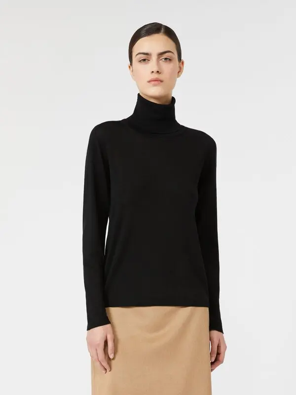Max Mara Wool Yarn Polo-neck Sweater