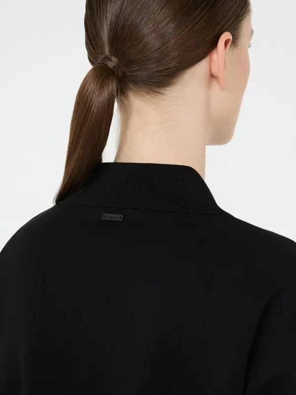 Max Mara Long Viscose Crepe Sweater
