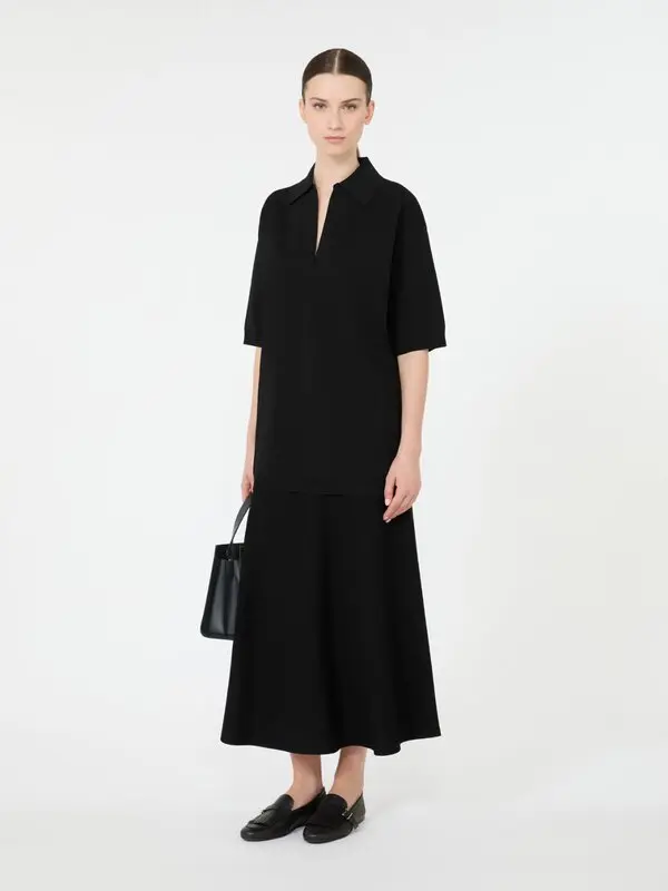 Max Mara Long Viscose Crepe Sweater