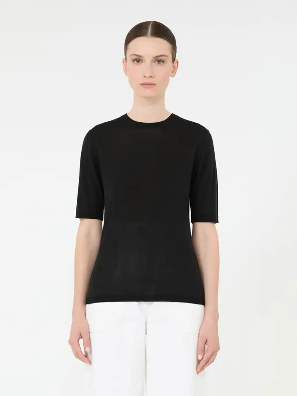 Max Mara Stockinette-stitched Cashmere And Silk Sweater