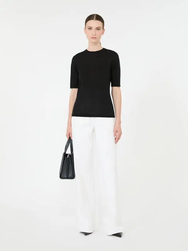 Max Mara Stockinette-stitched Cashmere And Silk Sweater